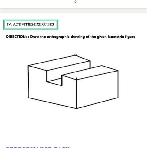 Solved Draw The Orthographic Drawing Of The Given Isometric Figure On