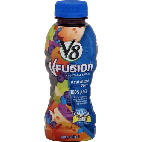 V8 V Fusion 100 Juice Acai Mixed Berry Juice And Lemonade Festival