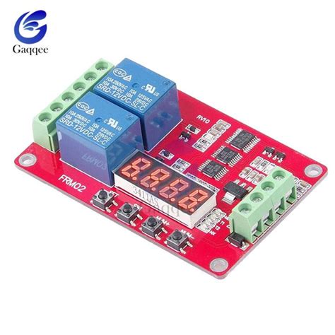 DC 5V 12V 24V 2 Channel Multi Function Relay Module Time Delay Relay Self Lock Cycle Timing