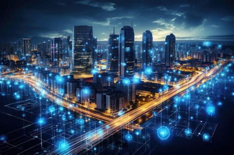 Premium Ai Image Smart Cities And Urban Life Generative Ai