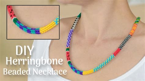 Seed Bead Tube Necklace