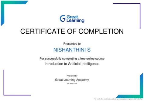 Nishanthini S On Linkedin Aicertification Greatlearning Aiinnovation