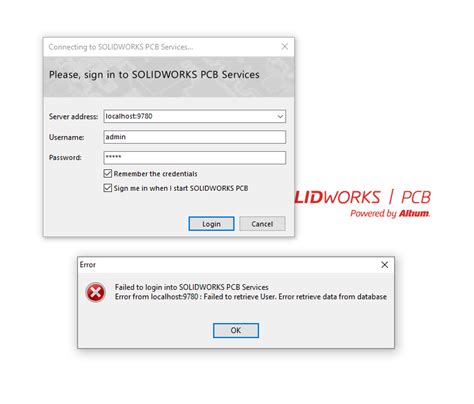 Solidworks Pcb Failed To Retrieve User Error Retrieve Data From