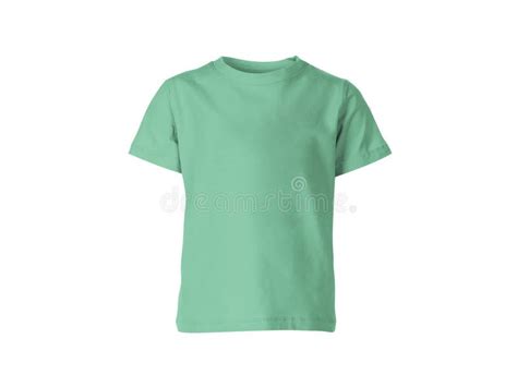 The Isolated Mint Green Colour Blank Fashion Tee Front Mockup Template