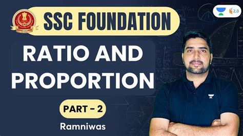 Ssc Foundation Batch Ratio And Proportion Part 2 Ramniwas Youtube