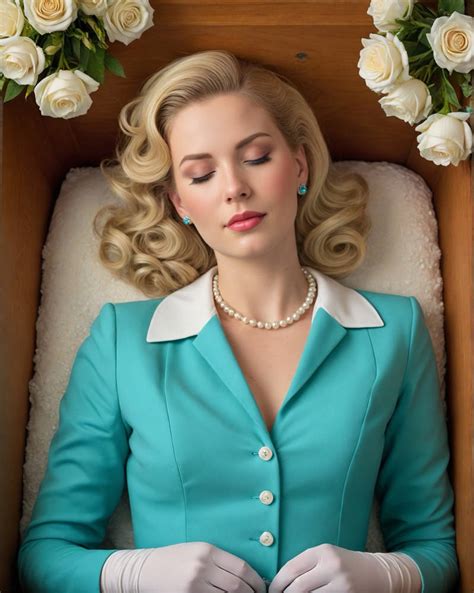 A Deceased Young Woman Lying In Repose At Viewing By Greyhound680 On