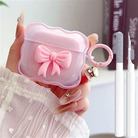 Cute Airpods 3rd Gen Clear Case Girly 3d Bow Design Soft