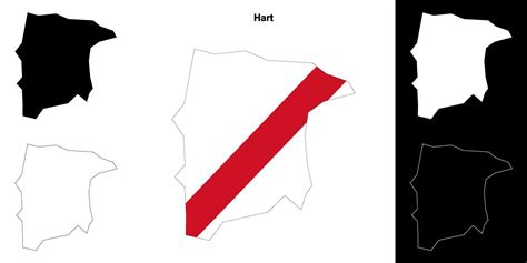 Hart Blank Outline Map Set 46855861 Vector Art At Vecteezy