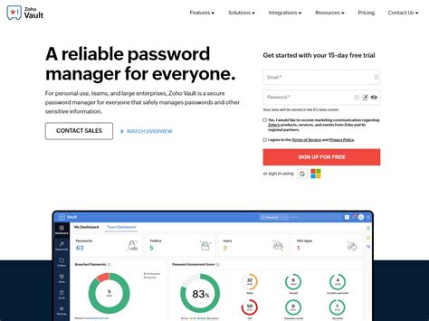 Zoho Vault Password Manager Sober Eastbourne