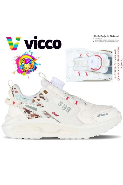 Vicco Code Akıllı Bağcık Mekanizmalı Ortopedik Çocuk Spor Ayakkabı Bej