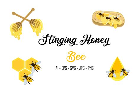 Stinging Honey Bee Graphic By Fortunatagraphic · Creative Fabrica