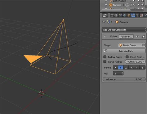 Camera Follow Path Constraint Moves Object Away From Curve Blender
