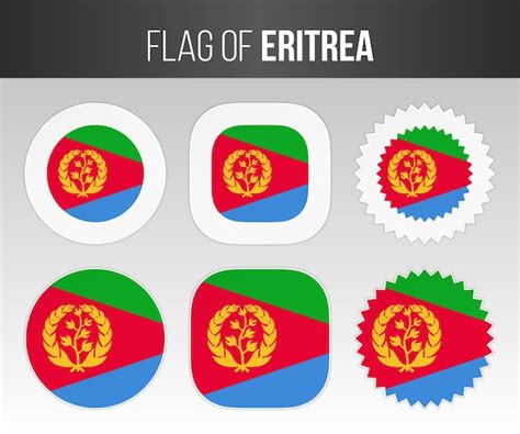Premium Vector Eritrea Flag Labels Badges And Stickers Illustration Flags Of Eritrea Isolated