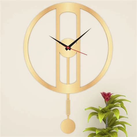 Wall Clock With Pendulum Hotel De La Reine Pendulum Wall Clock 6 Gray