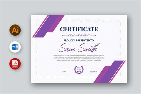 Ms Word Certificate Template Ai Pdf With Regard To Microsoft Word