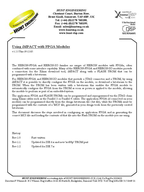 using impact to program heron fpga modules pdf field programmable
