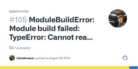 Modulebuilderror Module Build Failed Typeerror Cannot Read Property Scope Of Undefined
