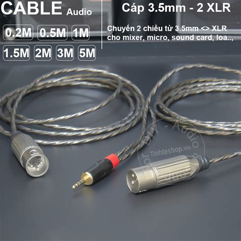 Dây 35 Ra 2 đầu Canon đực Chuyển âm Thanh Máy Tính Điện Thoại Mp3 Sang
