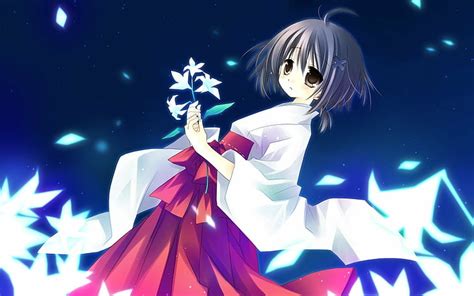 Anime Doncella Del Santuario Fondo De Pantalla Hd Wallpaperbetter