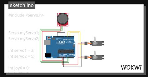Servo Joystick Wokwi Esp32 Stm32 Arduino Simulator