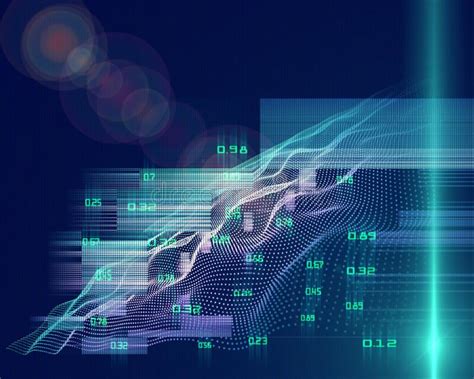 abstract futuristic concept of predictive analysis big data quantum virtual cryptography