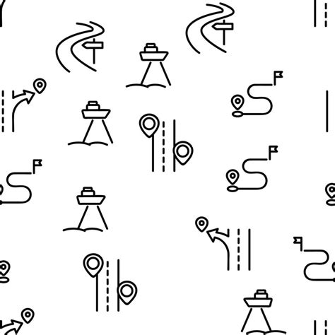 Route Gps Navigator Vector Seamless Pattern 10042434 Vector Art At Vecteezy