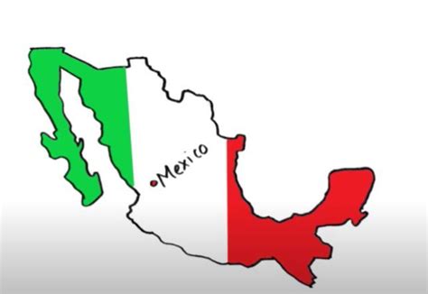 How To Draw Mexico Map Step By Step Mexico Map Drawing Mexico State