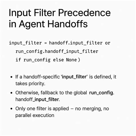 🚦 Input Filter Precedence In Agent Handoffs Daniel Hashmi