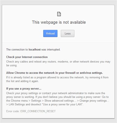 Ssl Connection Reset Error Trying To Set Up Locally Using Vs