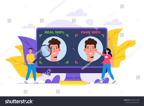 Deepfake Deep Face Technology Concept Vector Stock Vector Royalty Free