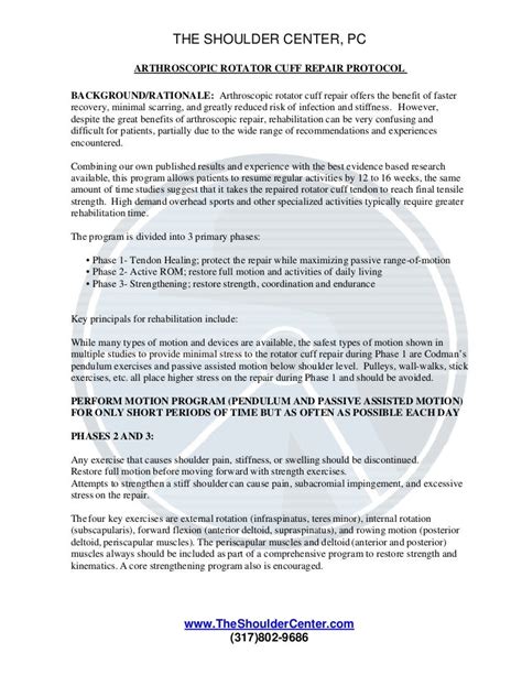 Rotator Cuff Tear Repair Protocol At Jose Takahashi Blog