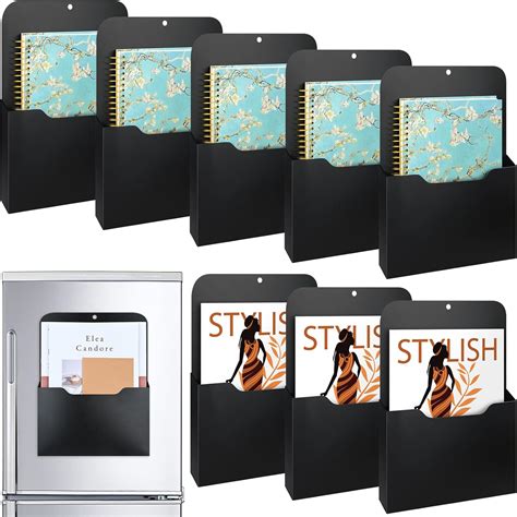 8 Pack Magnetic File Holder Paper Holder Fridge Magnet