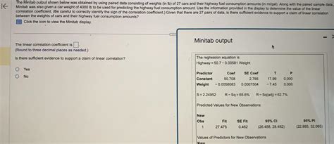Answered K The Minitab Output Shown Below Was Obtained By Using Kunduz