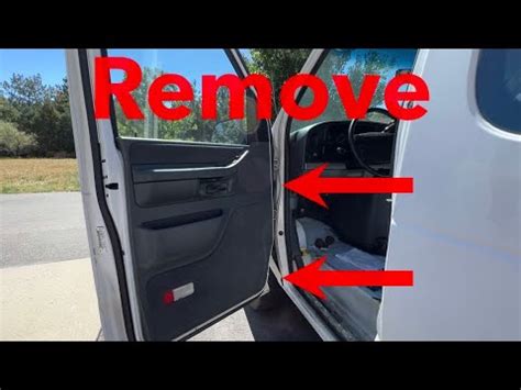 How To Remove Front Door Panels 91 96 Ford Econoline Vans Youtube