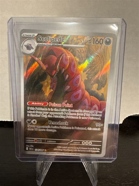 Pokemon Tcg 2025 Scolipede Black Bolt Full Art Illustration Rare 134