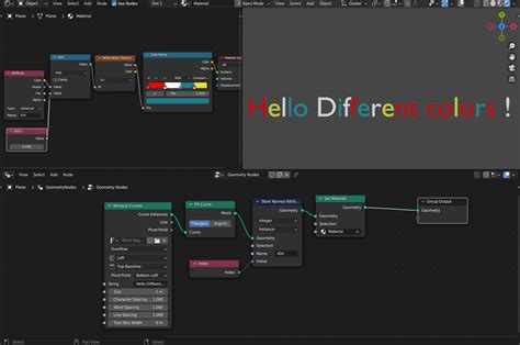Geometry Nodes Text Materials Blender Tests Blender Artists Community