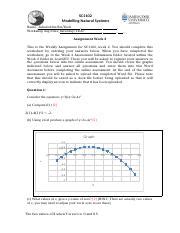 Assignment 2 SC1102 Docx SC1102 Modelling Natural Systems Name Zaharuddin Bin Yusli