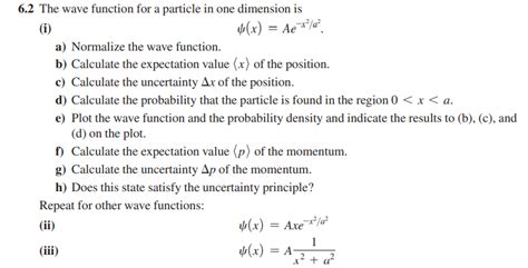 Solved Answer a f from problem 6 2 ii but for ψ x Chegg com
