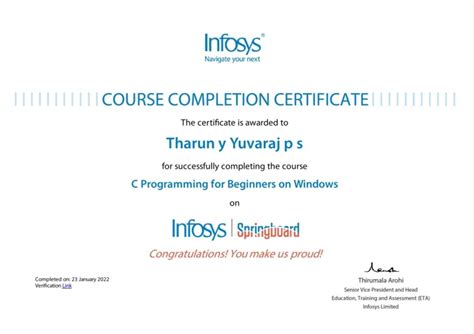 tharun y on linkedin infosysspringboard programming