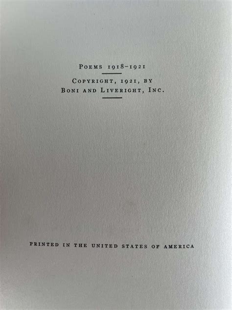 Ezra Pound Poems 1918 21 First Us Edition 1921 Including Three
