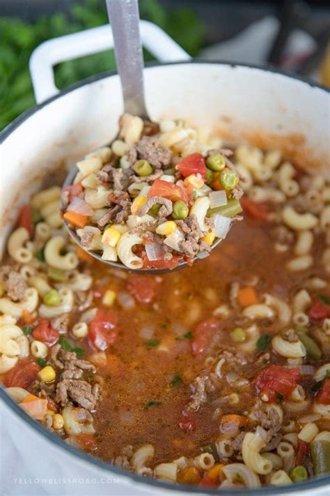 Easy Beef And Macaroni Soup Goulash Soup Classic Comfort Food