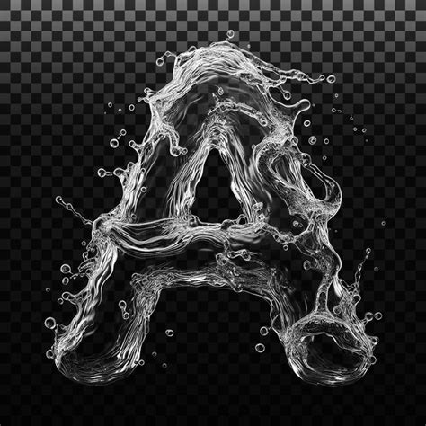 Premium Psd Psd Water Splash Alphabet Letter A Isolated On