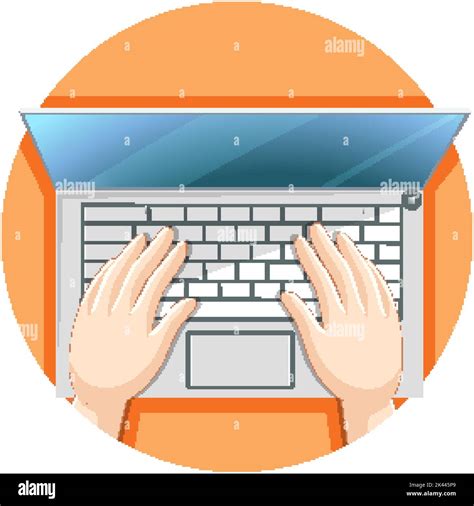 Hands Typing On Computer Keyboard Illustration Stock Vector Image And Art Alamy