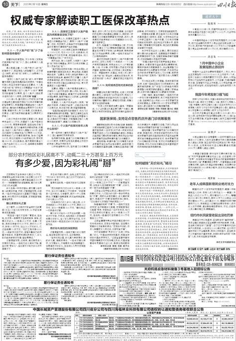 四川日报 四川省国家投资建设项目招投标公告指定独家平面发布媒体 四川日报电子版