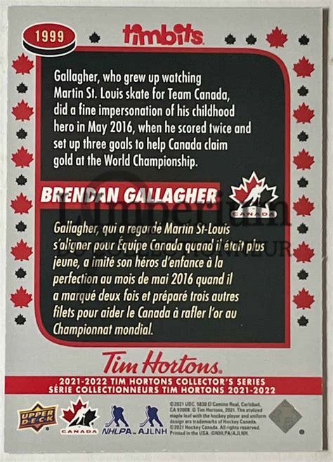 2022 Timbits To Team Canada Complete Series Cartes Dhockey