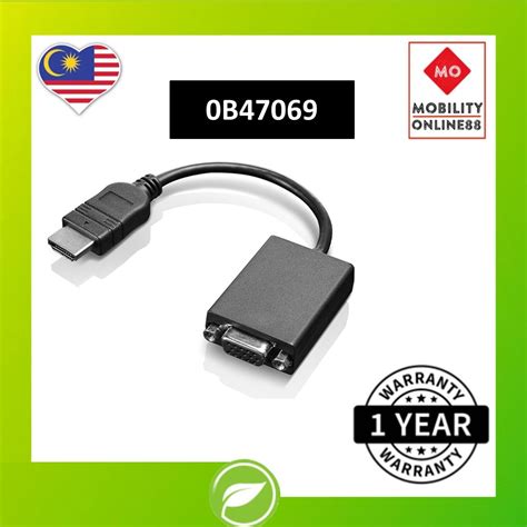 Lenovo Hdmi To Vga Monitor Adapter B Shopee Malaysia