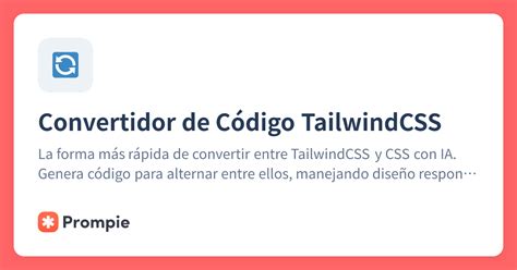 Convertidor De Código Tailwindcss Prompie