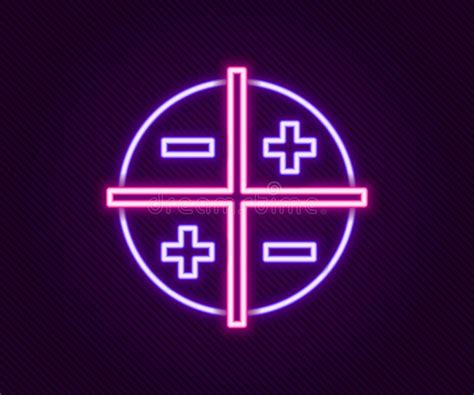 Glowing Neon Line Xyz Coordinate System Icon Isolated On Black Background Xyz Axis For Graph