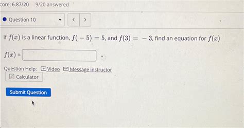 solved core 6 8720 920 ﻿answeredquestion 10if f x ﻿is a