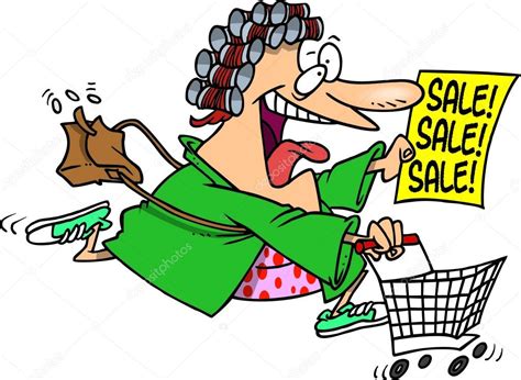 Cartoon Verkoop Shopper — Stockvector © Ronleishman 13916554